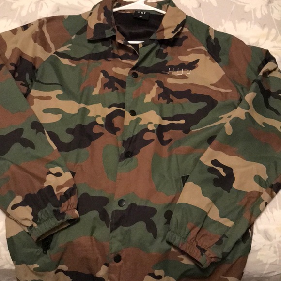 HUF | Jackets & Coats | Huf Camo Rain Jacket | Poshmark